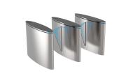 China Stainless Steel Retractable Flap Barrier Gate Infrared Anti Clipping With Two Wing for sale