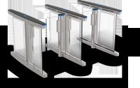 China Customizable Top Marble Automatic Swing Gate Entrance Security Speed Gate Turnstile for sale