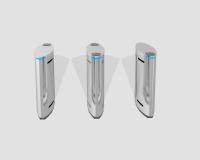 China 304 Stainless Steel Flap Barrier Gate Retractable High Security With RFID Face Recognition for sale