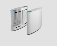 China 304 Stainless Steel Flap Barrier Gate Retractable High Security With RFID Face Recognition for sale