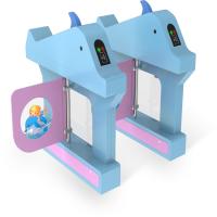 China Kindergarten Safety Swing Barrier Turnstile gate 500mm Width Optical Channel for sale