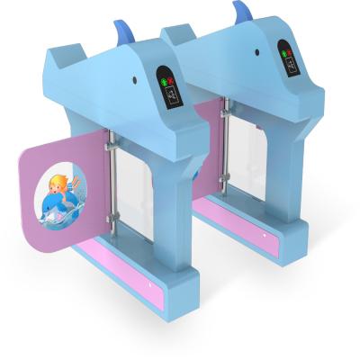 China Kindergarten Safety Swing Barrier Turnstile gate 500mm Width Optical Channel for sale