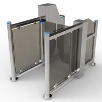 China Access Control Barcode Scanner Turnstile Glass Barrier Bi directional For Stadium for sale