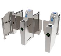 China Access Control Barcode Scanner Turnstile Glass Barrier Bi directional For Stadium for sale
