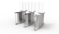 China CE Approved Automatic Swing Barrier Turnstile Gate SUS304 With Code Reader for sale