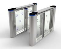 China Electric Swing Barrier Access Control Turnstile Transparent 50hz For Lobby for sale