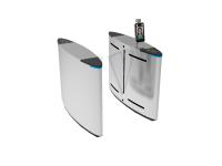 China Anti Tailgating Face Recognition Turnstile Qr Bar Code Flap Barrier Gate IP44 for sale