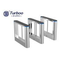 China Glass Speed Gate Turnstile Entrance Turnstile Gate Black Artificial Marble Turboo Euro for sale