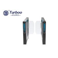 China Swing Transparent Arm Speed Gate Turnstile Servo Motor For Office Building for sale