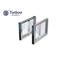 China Swing Transparent Arm Speed Gate Turnstile Servo Motor For Office Building for sale
