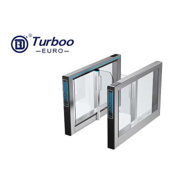 China Swing Transparent Arm Speed Gate Turnstile Servo Motor For Office Building for sale