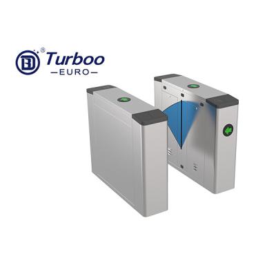 China 1.2mm SUS 304 Access Control Turnstile Blue PC Arm Flap Barrier Turnstile for sale