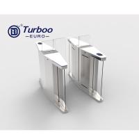 China Optical Pedestrian Gate Turnstiles High Speed SUS304 10mm Transparent Acrylic Wings for sale