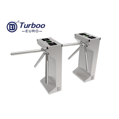 China RFID Fingerprint Tripod Turnstile Gate SUS304 Solenoid Lock Waist Height for sale