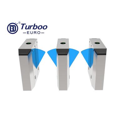 China Durable Retractable Flap Barrier Turnstile Biometric Access Control System for sale