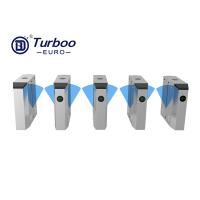 China Durable Retractable Flap Barrier Turnstile Biometric Access Control System for sale