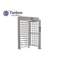 China Pedestrian Full Height Turnstile Gate 304 Stainless Steel 24V Security for sale