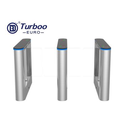 China Glass Flap Waist Height Turnstile High Security 10mm Acrylic With LED Light for sale