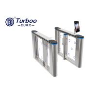 China High End Speed Acrylic Swing Barrier Turnstile With LED Light 304 Stainless Steel Turboo for sale