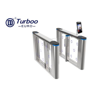 China High End Speed Acrylic Swing Barrier Turnstile With LED Light 304 Stainless Steel Turboo for sale