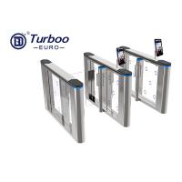 China High End Speed Acrylic Swing Barrier Turnstile With LED Light 304 Stainless Steel Turboo for sale