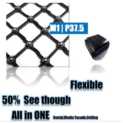 China P37.5 LED Mesh Screen Outdoor 1600 Nits LED Mesh Display 1000Hz for sale