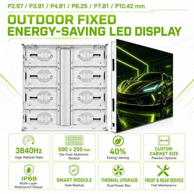 China IP66 Outdoor Fixed LED Display Waterproof Energy Saving LED Display P2.97 P3.91 P4.81 P6.25 P7.81 P10.42 for sale