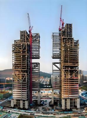 China High Rise Prefabricated Steel Frame Houses Prefab Commercial Metal Buildings Seismic for sale