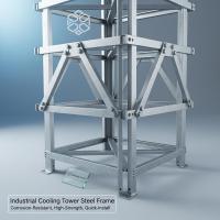 China 85um Cooling Tower Steel Structure Corrosion Resistant Galvanised Steel Frame Building for sale