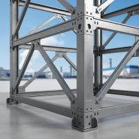 China 85um Cooling Tower Steel Structure Corrosion Resistant Galvanised Steel Frame Building for sale
