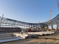 China Large-Capacity Prefabricated Steel Buildings (5,000–50,000 People), Wind Resistance up to 35 m/s for sale