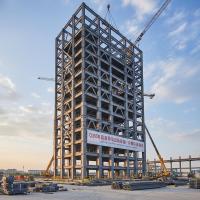 China High Rise Prefabricated Steel Frame Houses Prefab Commercial Metal Buildings Seismic for sale