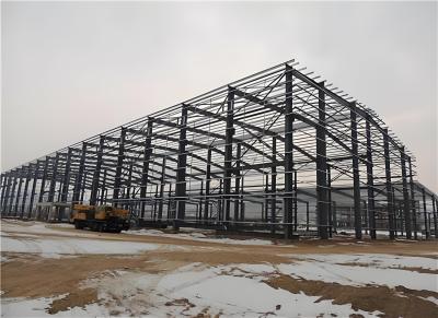 China EN1900 Steel Structure Warehouse Gr50 Zinc Coated  Prefabricated Warehouse For Sale for sale