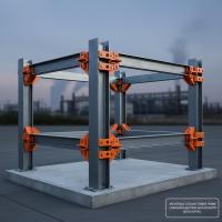 China 85um Cooling Tower Steel Structure Corrosion Resistant Galvanised Steel Frame Building for sale