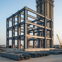 China High Rise Prefabricated Steel Frame Houses Prefab Commercial Metal Buildings Seismic for sale
