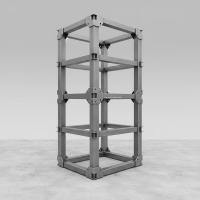 China 85um Cooling Tower Steel Structure Corrosion Resistant Galvanised Steel Frame Building for sale