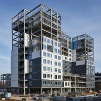 China High Rise Prefabricated Steel Frame Houses Prefab Commercial Metal Buildings Seismic for sale