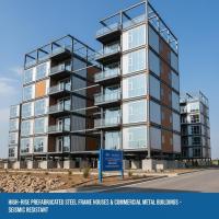 China High Rise Prefabricated Steel Frame Houses Prefab Commercial Metal Buildings Seismic for sale