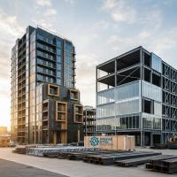 China High Rise Prefabricated Steel Frame Houses Prefab Commercial Metal Buildings Seismic for sale