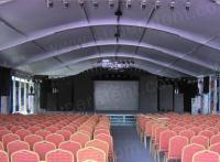 China Huge Curved Shape Temporary Glass Marquee Tent PVC 3 To 50m Wide for sale