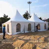 China Arabian Style Pagoda Event Tent Canvas Hexagon Gazebo White SGS for sale