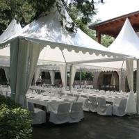 China Arabian Style Pagoda Event Tent Canvas Hexagon Gazebo White SGS for sale