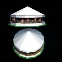 China Luxury Pagoda Top Multi Sided Tent 20x30 Aluminum Alloy Glass Wall for sale