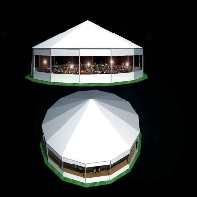 China Luxury Pagoda Top Multi Sided Tent 20x30 Aluminum Alloy Glass Wall for sale