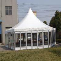 China Luxury Pagoda Top Multi Sided Tent 20x30 Aluminum Alloy Glass Wall for sale