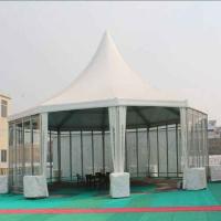 China Luxury Pagoda Top Multi Sided Tent 20x30 Aluminum Alloy Glass Wall for sale