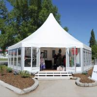 China Arab Hexagon Marquee Tent Glass Wall Party Wind Resisant Structure for sale