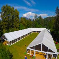 China 500-1500 People Strong Aluminum Frame Tent Big Party Hall 30x50 M Rain Gutter Included for sale
