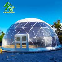 China 262 Ft Tourism Glamping Geodesic Big Dome Tent Resort Hotel House Shelter for sale