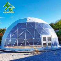 China Geodesic Wind Resistant Hotel Dome Tent Scenic Area Huge Stainless Steel Frame for sale